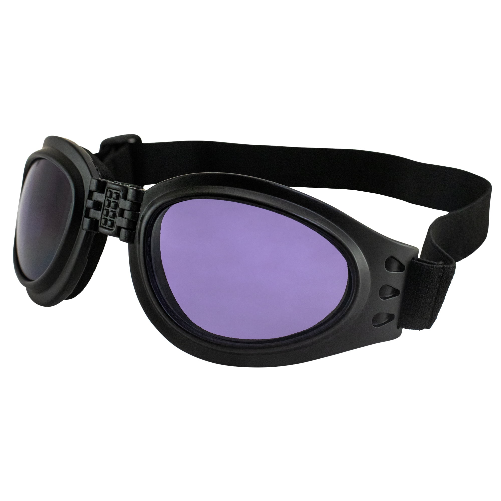Birdz Eyewear Parrot Folding Padded Motorcycle Goggles Black Frame with ...