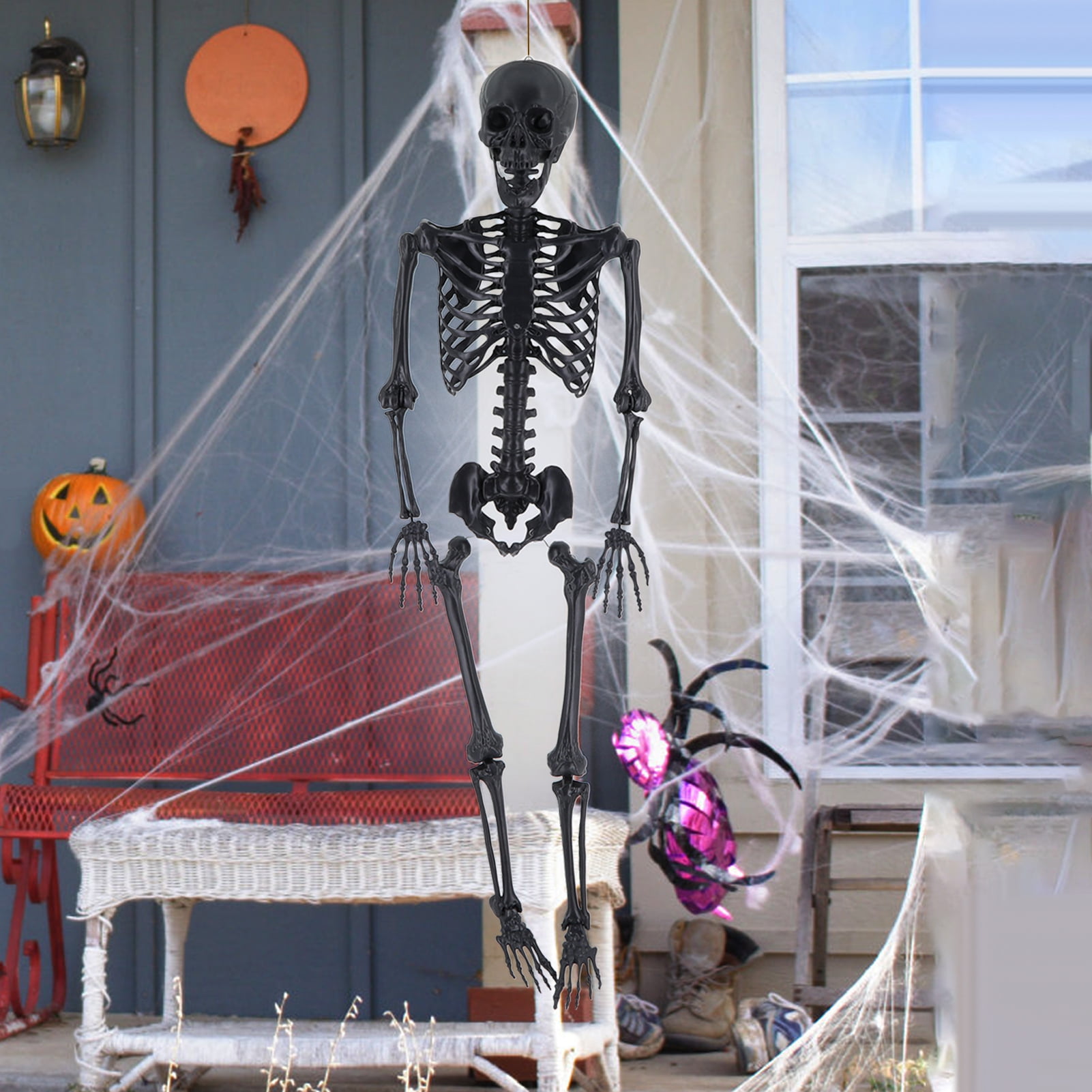 Birinta 6ft Scary Skeleton Prop with Adjustable Limbs – Hang on Doors ...