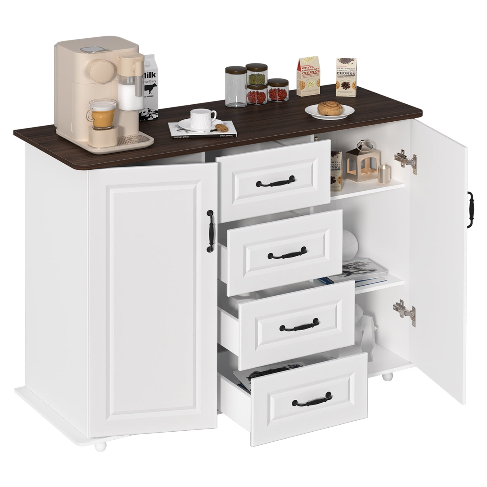 Birinta Sideboard Buffet Cabinet, Kitchen Buffet Storage Cabinet, 47 ...