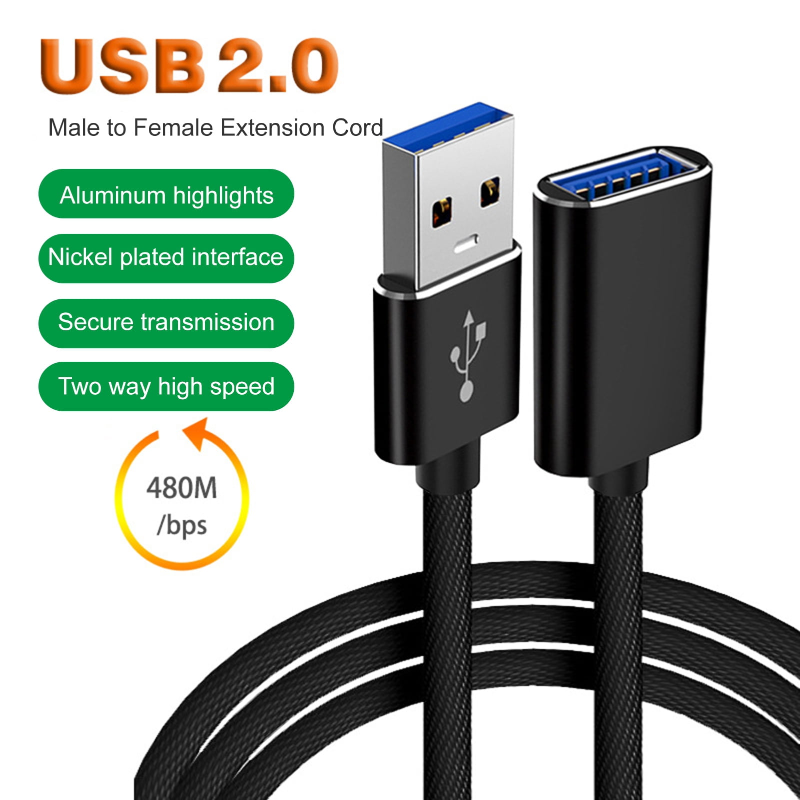 Birinta Universal USB 2.0 Cable - Quick Data Transfer, Hot-Swap Support ...