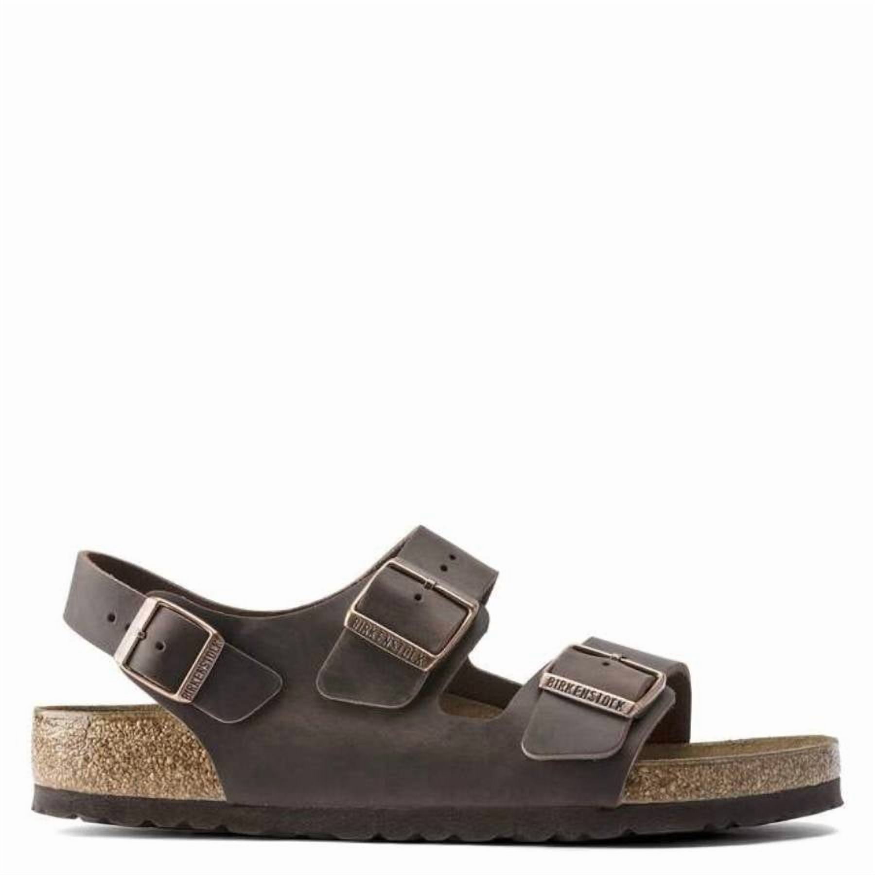 Birkenstock 34871 : Men's Milano Habana Oiled Leather Strap Sandal (43 ...