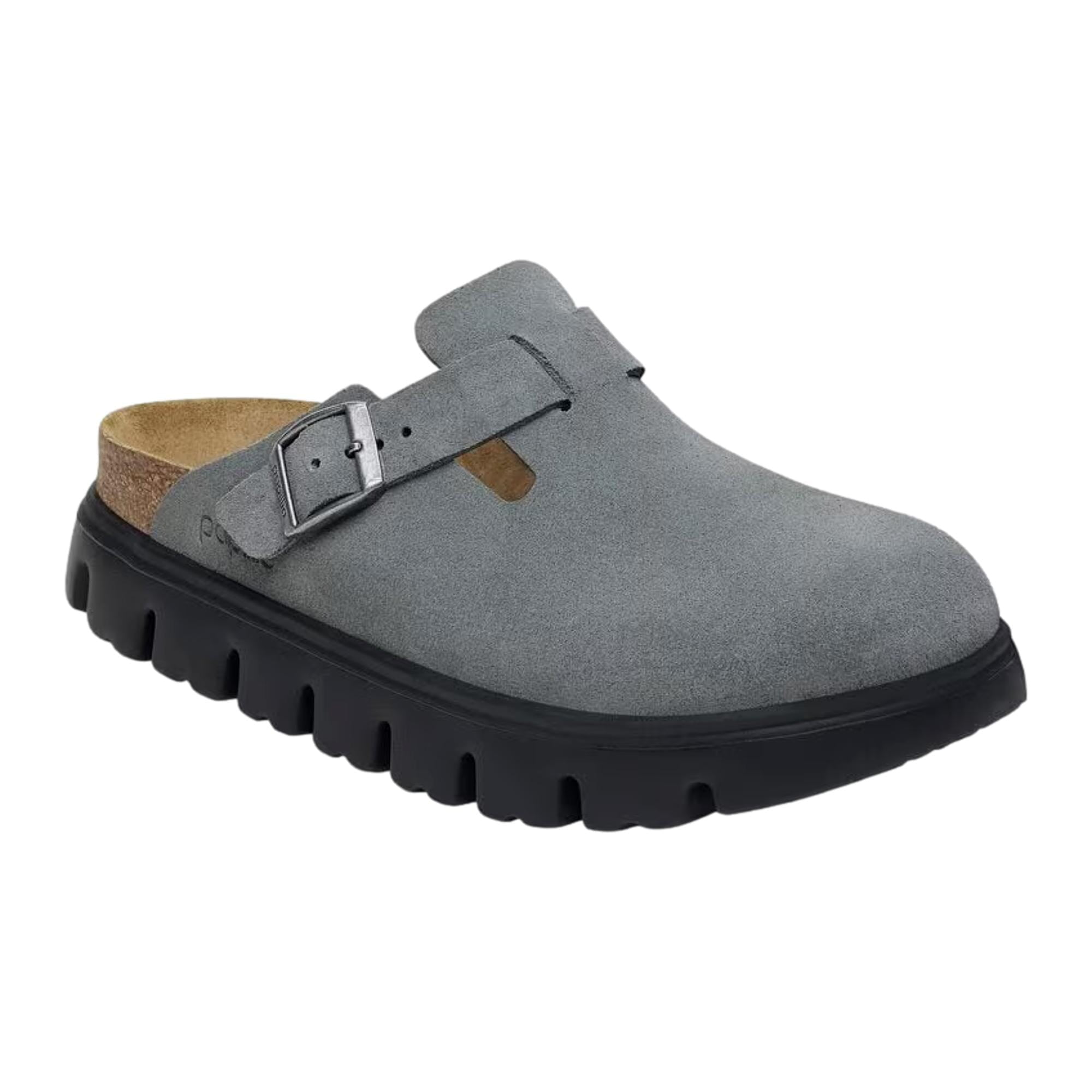 Birkenstock Boston Pap Chunky Basalt Gray / Black 1029142 Women's Size ...