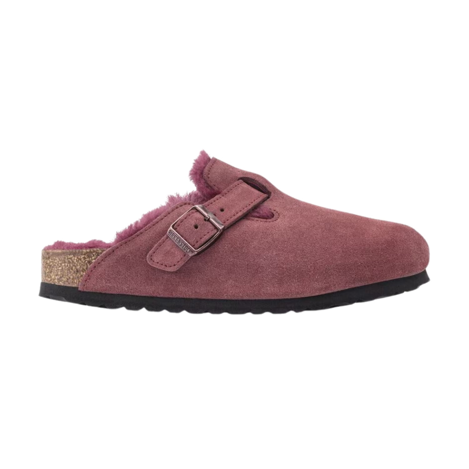 Birkenstock Boston Shearling Suede Clogs – Maroon | Cozy Slip-On with ...