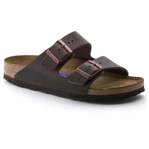 Birkenstock Mens Arizona Soft Footbed Sandal, 38, Oiled Leather ...