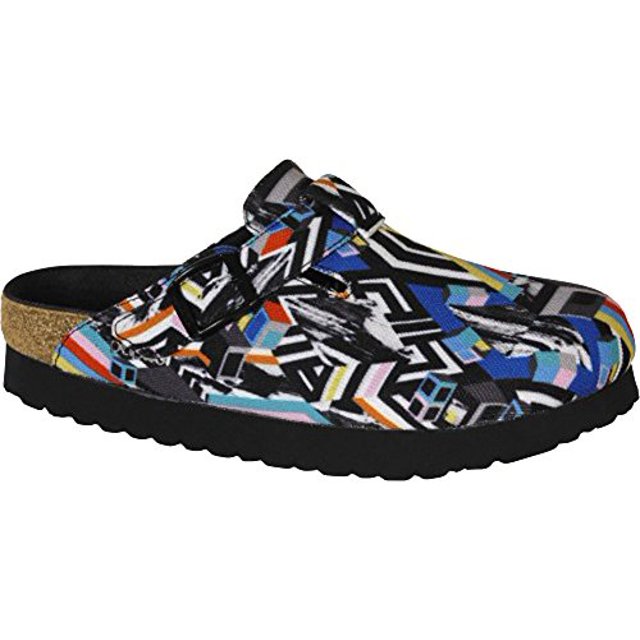 Birkenstock Unisex Boston, Pattern Clash Polychromatic, 38 EU, Narrow ...