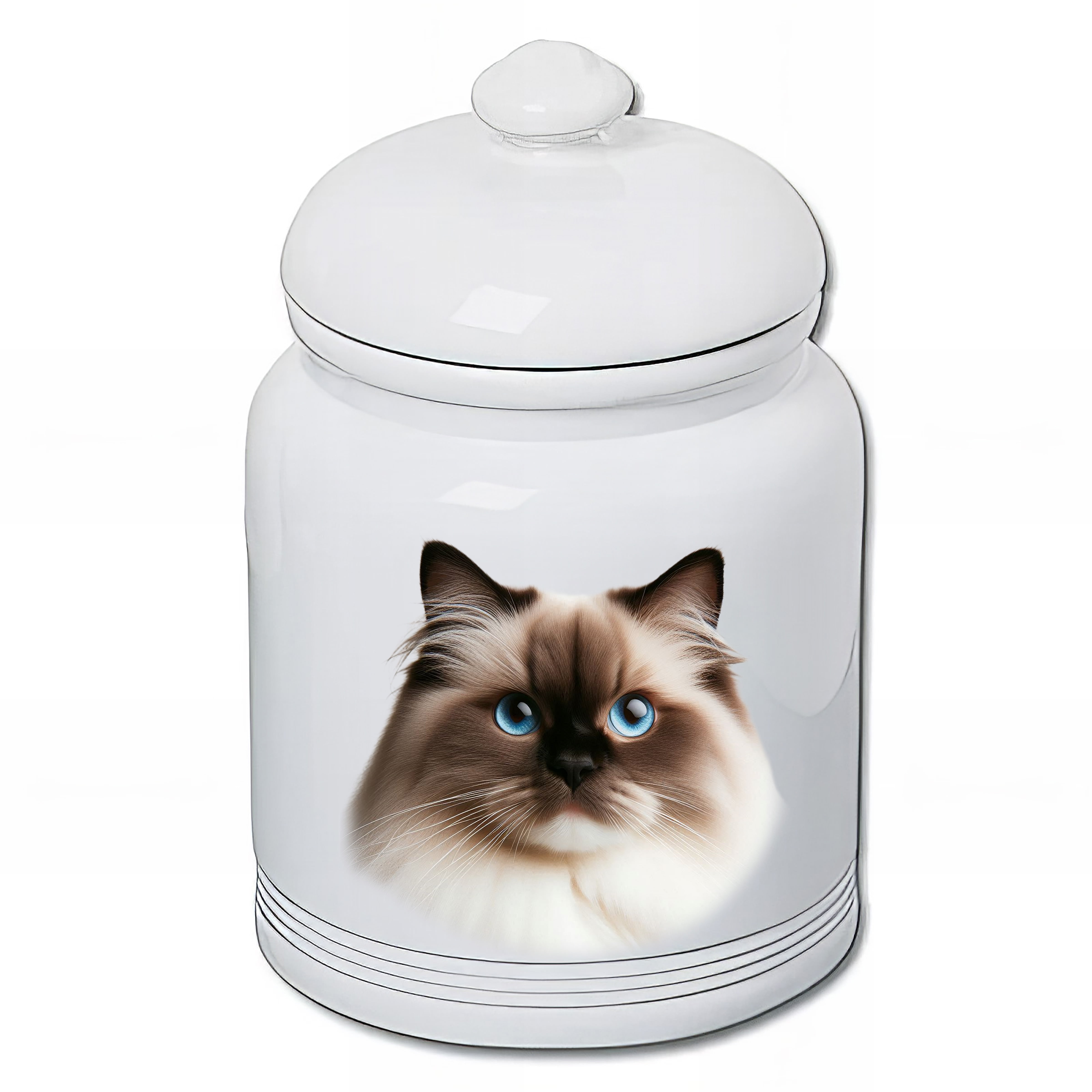 Birman Cat - Best of Breed Dog and Cat Ceramic Treat Jar 9" Tall Air ...