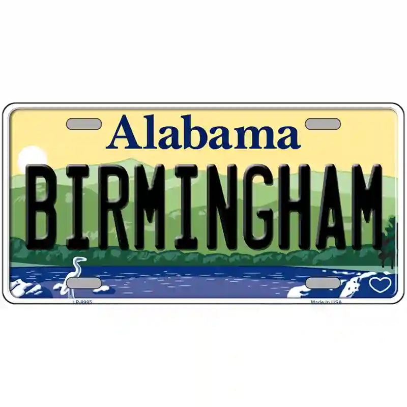 Birmingham Alabama Metal Novelty License Plate 7" x 4" Motorcycle (MP ...