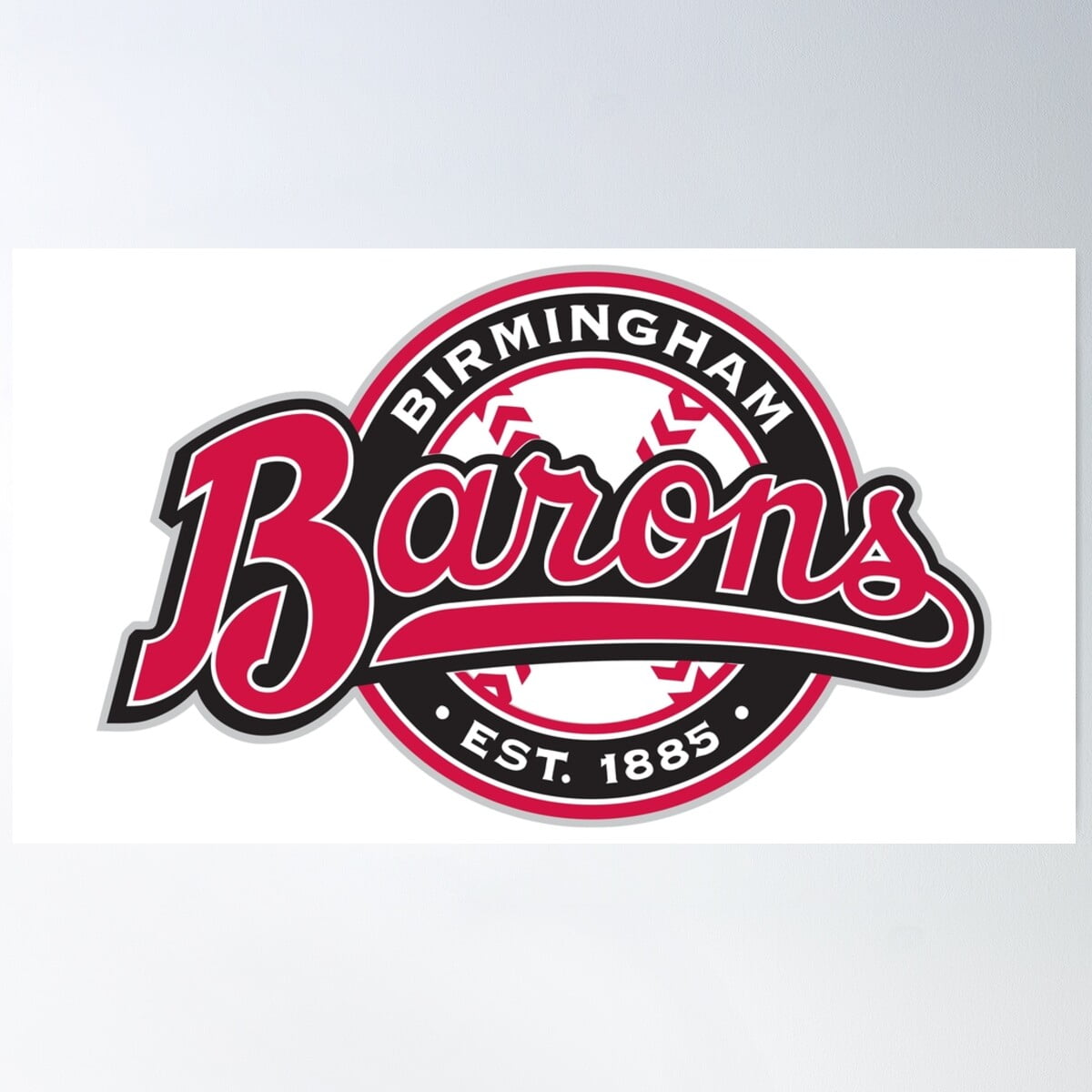 Birmingham Barons Icons Poster Wall Art, Modern Wall Decor For Living ...