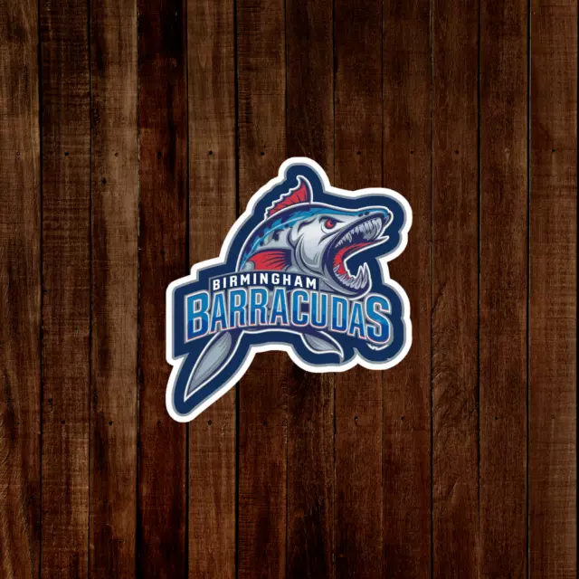 Birmingham Barracudas Fierce Fish Mascot Sports Team Logo Sticker ...