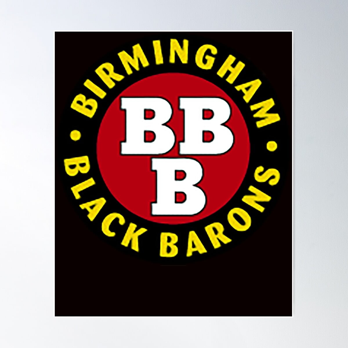 Birmingham Black Barons Poster Wall Art, Modern Wall Decor For Living ...