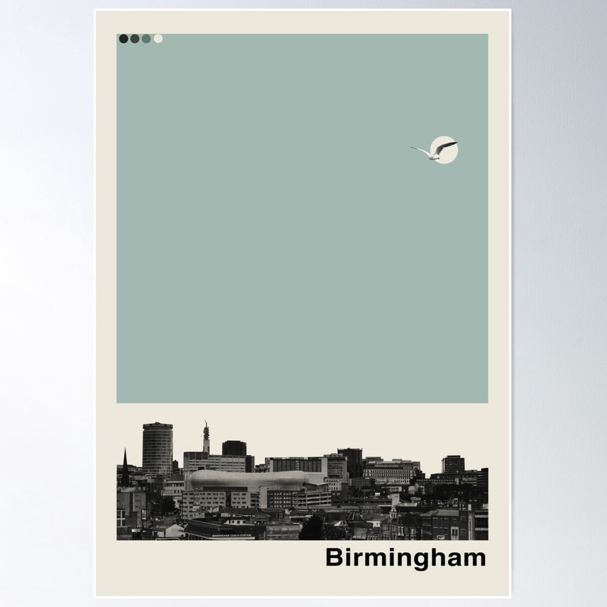 Birmingham - City View Poster Wall Art, Modern Wall Decor For Living ...