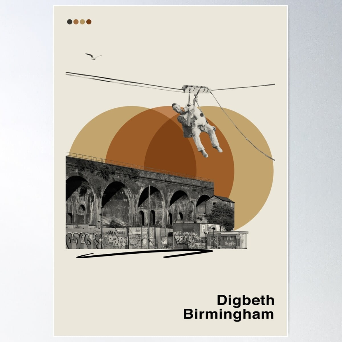 Birmingham - Digbeth Poster Wall Art, Modern Wall Decor For Living Room ...