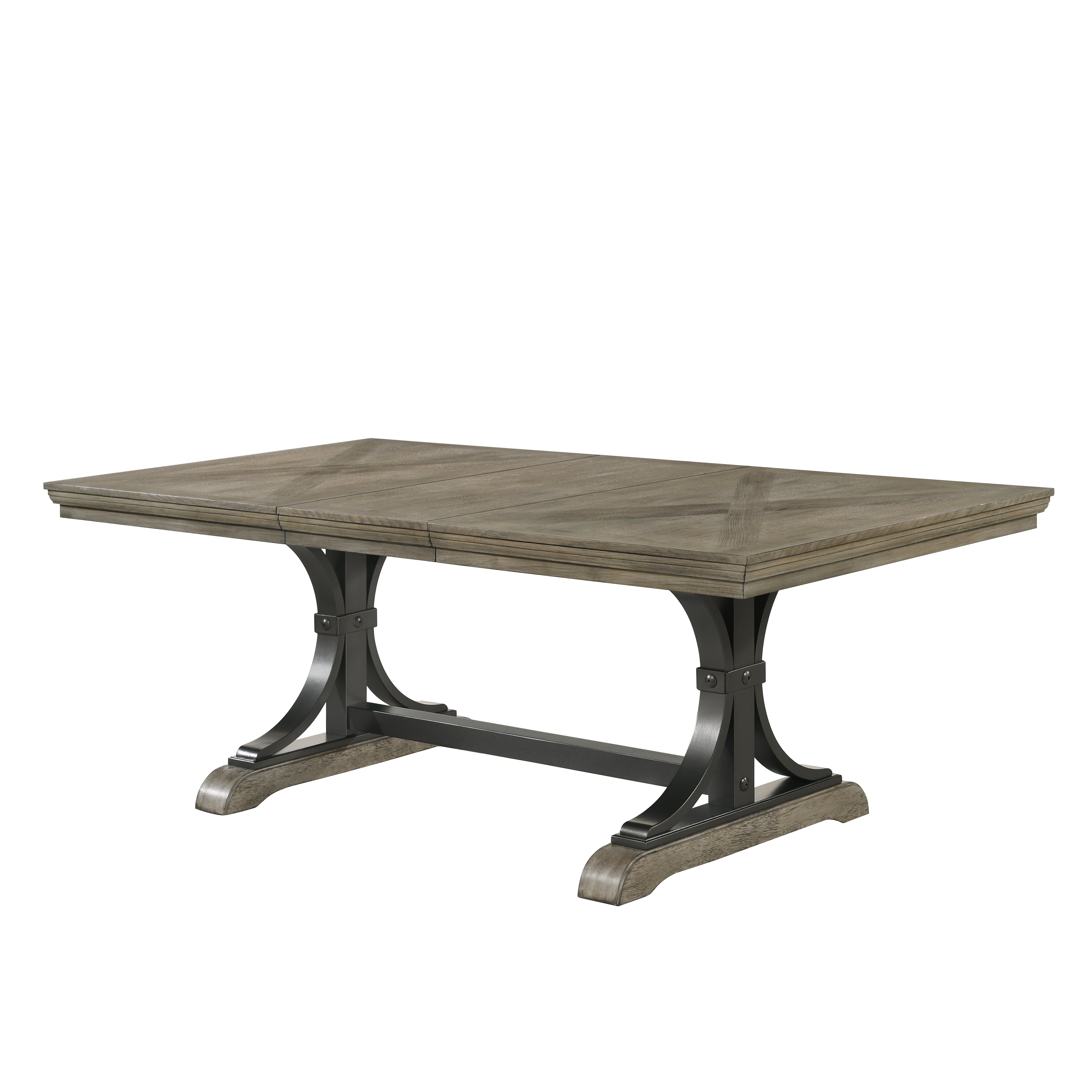 Birmingham Oak Driftwood Finish Dining Table with Butterfly Leaf ...