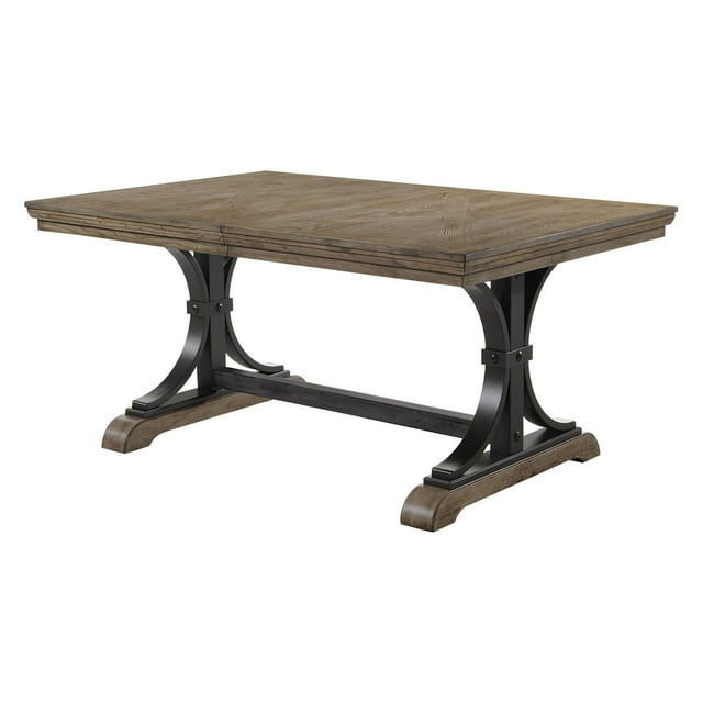 Birmingham Oak Driftwood Finish Dining Table with Butterfly Leaf ...