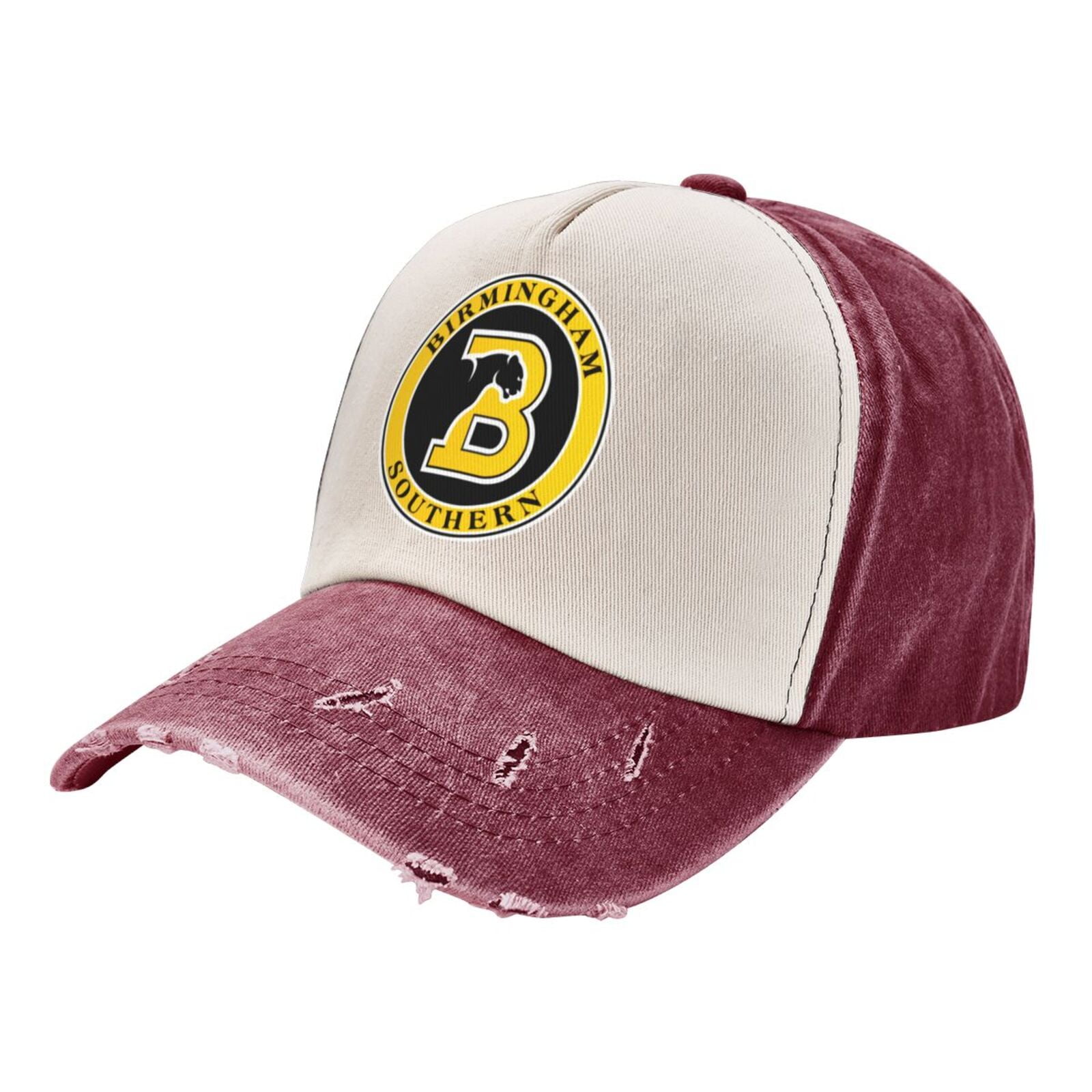 Birmingham-Southern College Logo Cowboy Collision Color Washed Baseball ...