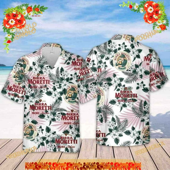 Birra Moretti Funny Hawaiian Shirt Beach Gift For Beer Lovers - Walmart.com