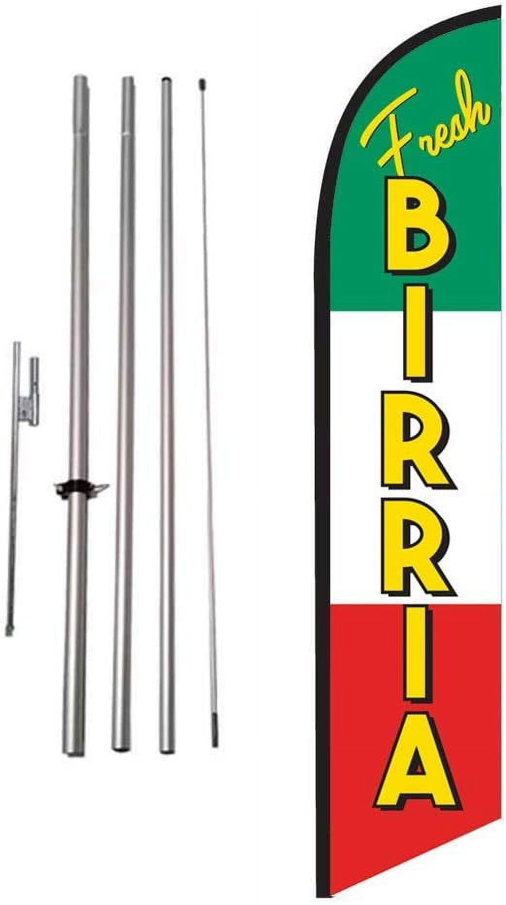 Birria Mexican Restaurant Advertising Feather Banner Swooper Flag Sign ...