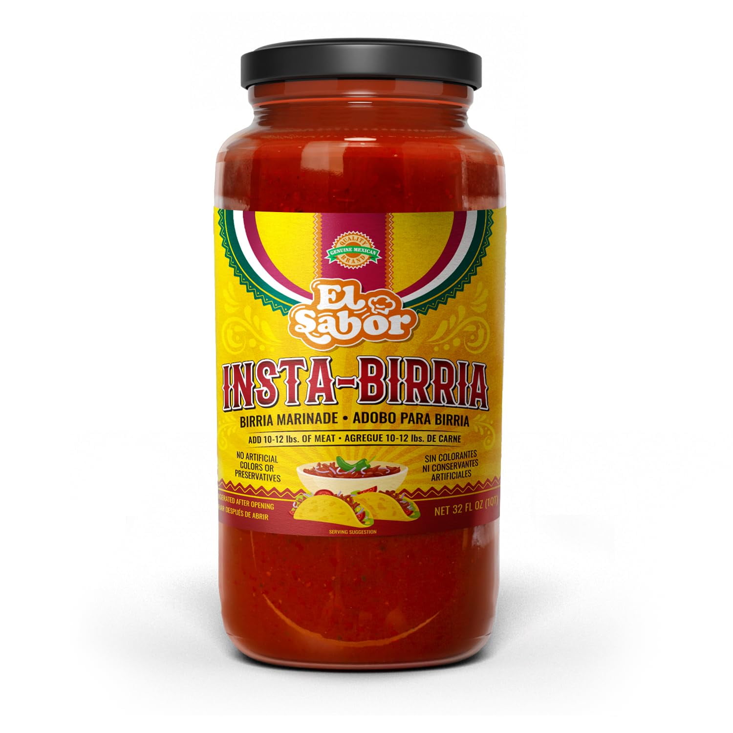 Birria Mix with ingredients Gourmet Style | Instabirria 32 fl oz glass ...