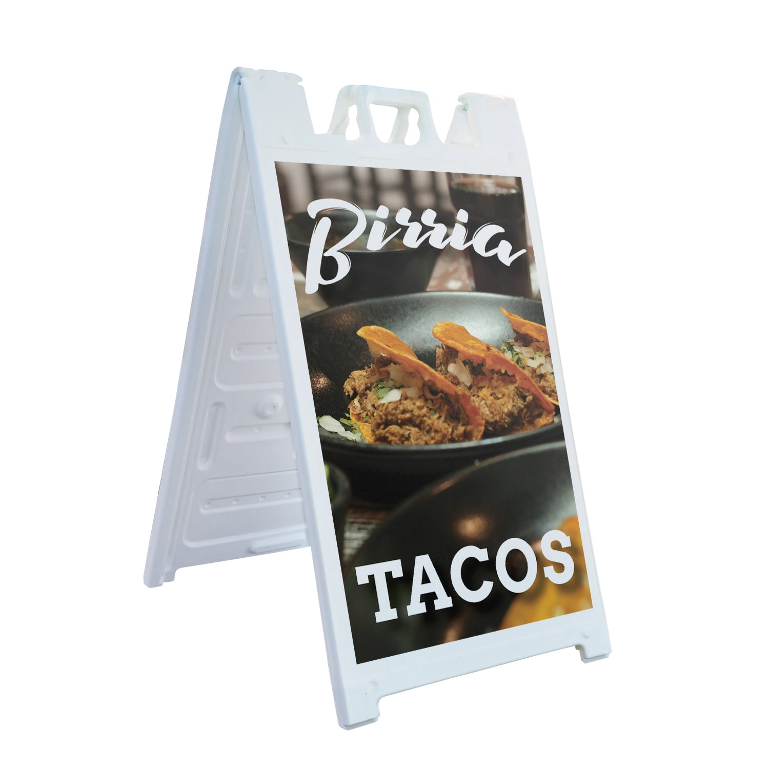 Birria Tacos 24" x 36" Double Sided A-Frame Sidewalk Sign Includes 2 ...