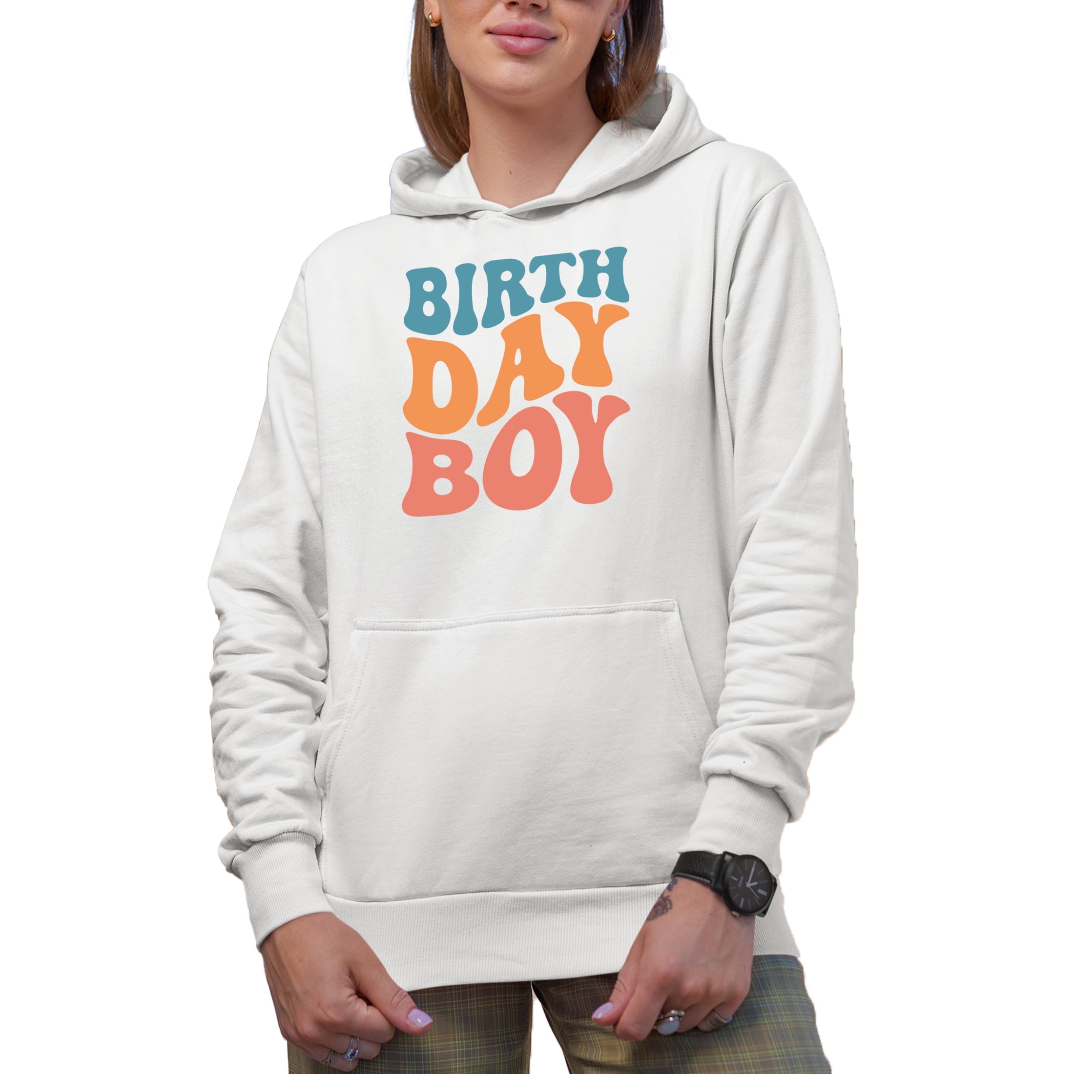 Birth Day Boy, Birthday Themed, Groovy Retro Wavy Text Merch Gift ...