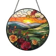 Birth Flower Rose Window Decor – Stained Glass Style Suncatcher ...
