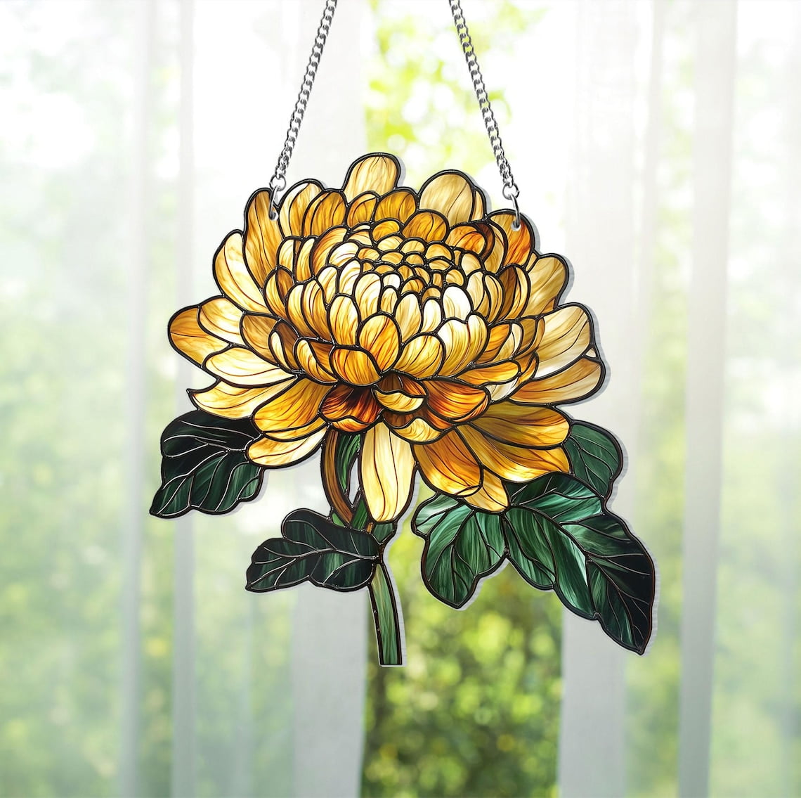 Birth Flower With Name Suncatcher Mothers Day Gift For Mom, Grandmas ...