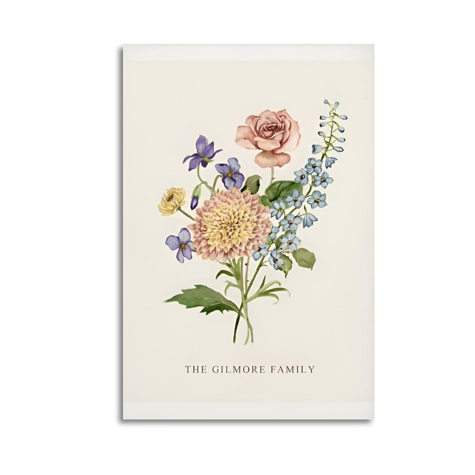 Birth Flowers Print for Moms Poster Great Wall Art for Home Decor,Made ...