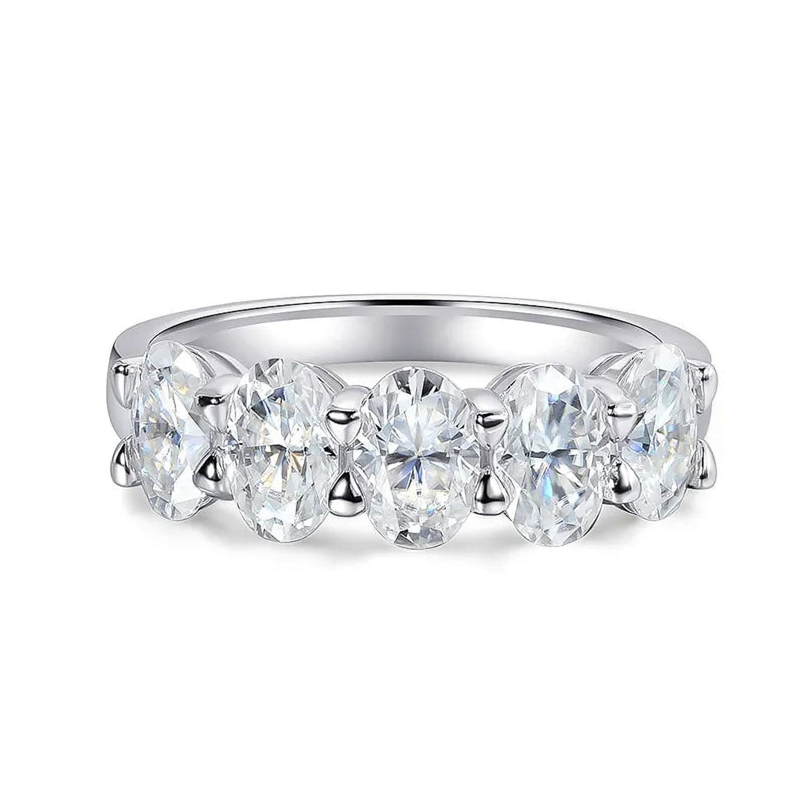 Birth Jewel 14K White Gold Diamond Rings – Oval Engagement Wedding ...