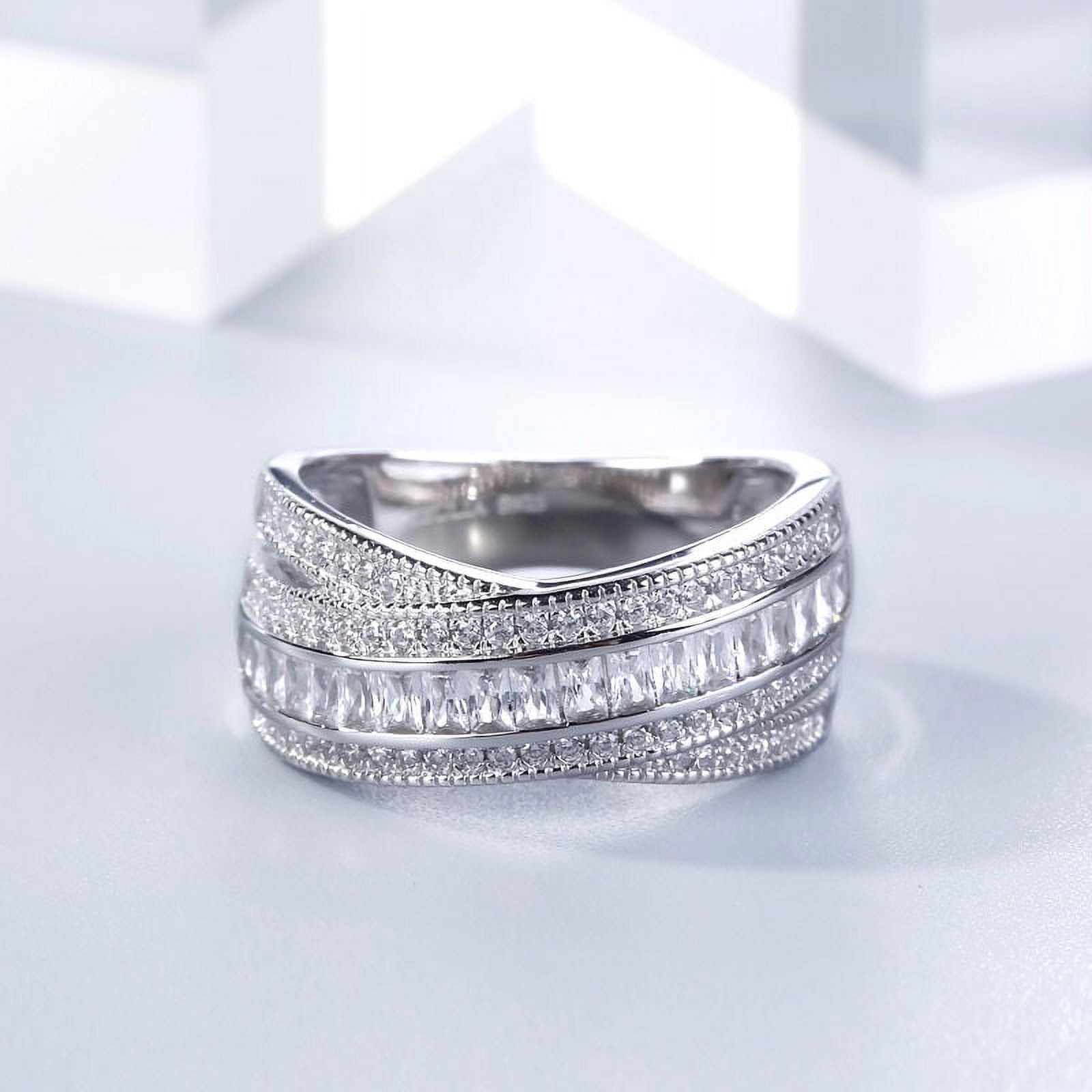 Birth Jewel 2.84 Ct Princess and Round Cut Lab Simulated Diamond Ring ...