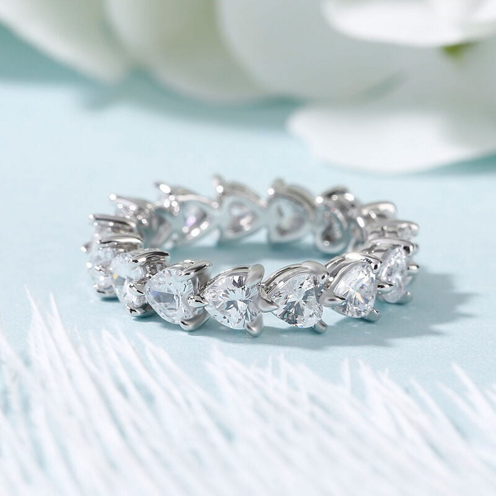 Birth Jewel 3.5 Ct Heart Cut Excellent Diamond Ring - 14K White Gold ...