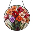 Birth Month Flower Stained Glass Style Suncatcher, Floral Window ...