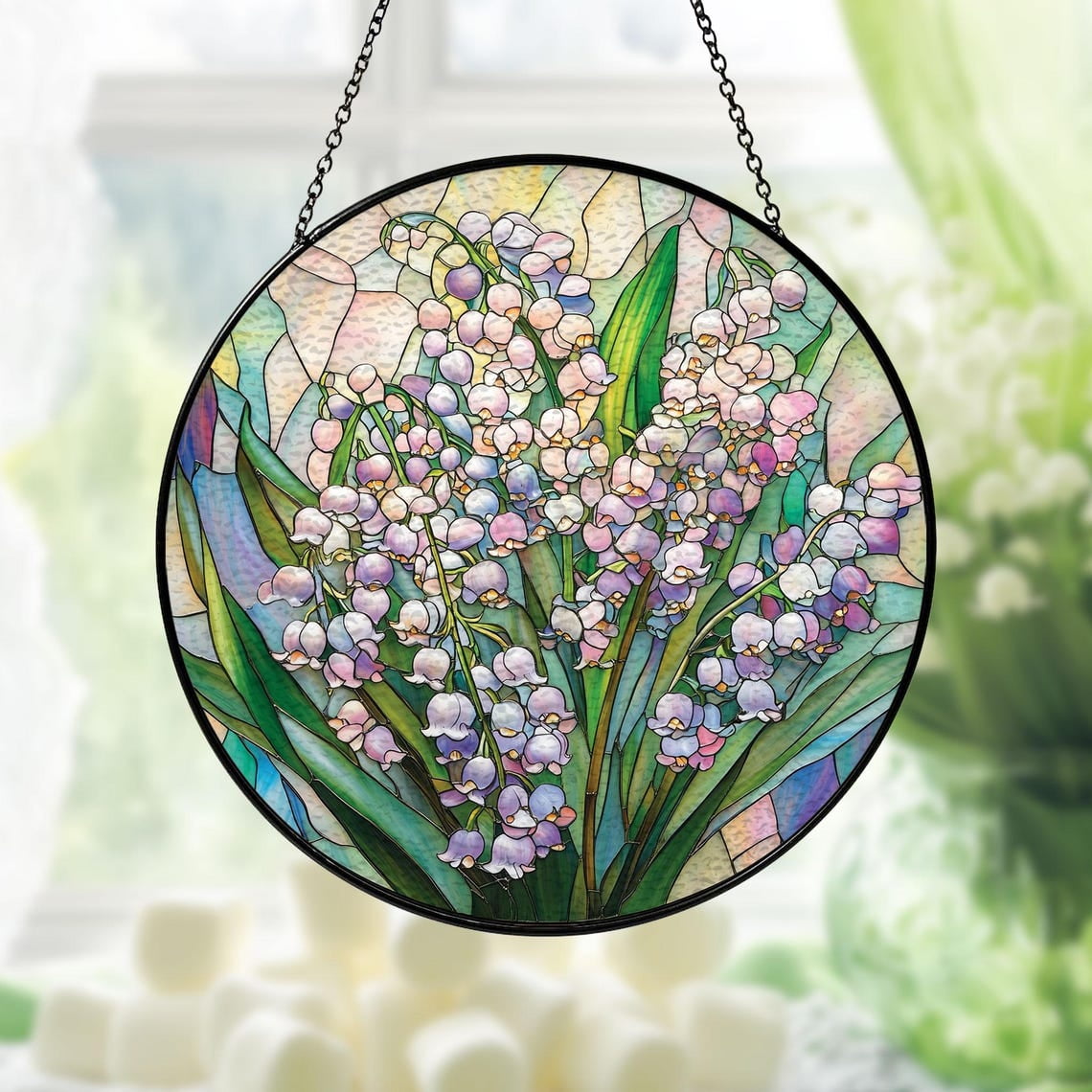 Birth Month Flower Stained Glass Suncatcher, Perfect Memorial Gift ...