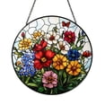 Birth Month Flowers Window Suncatcher, Stained Glass Style Floral ...
