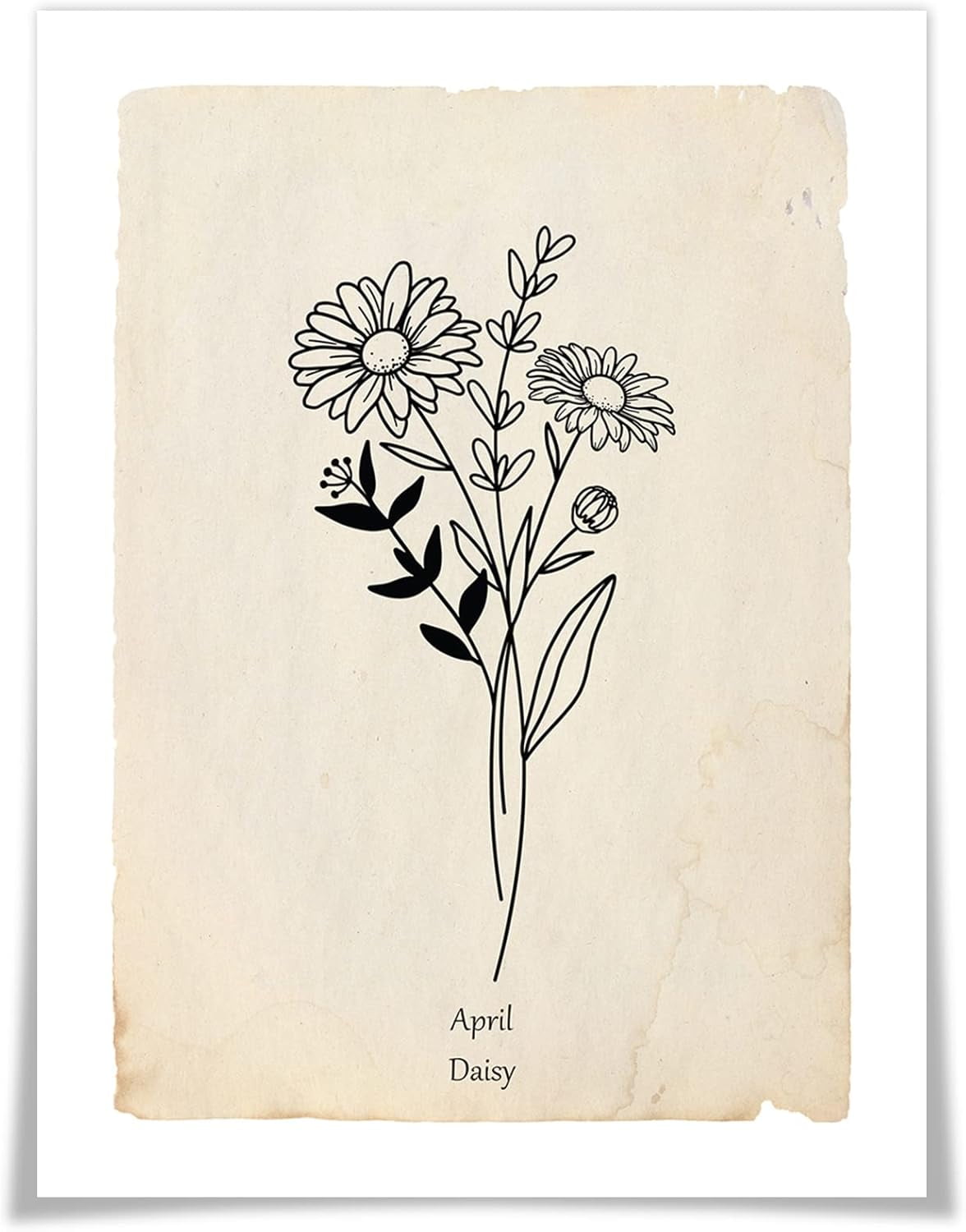 Birth Month Flowers wall art, Nature Floral Poster as a Mother's Day ...