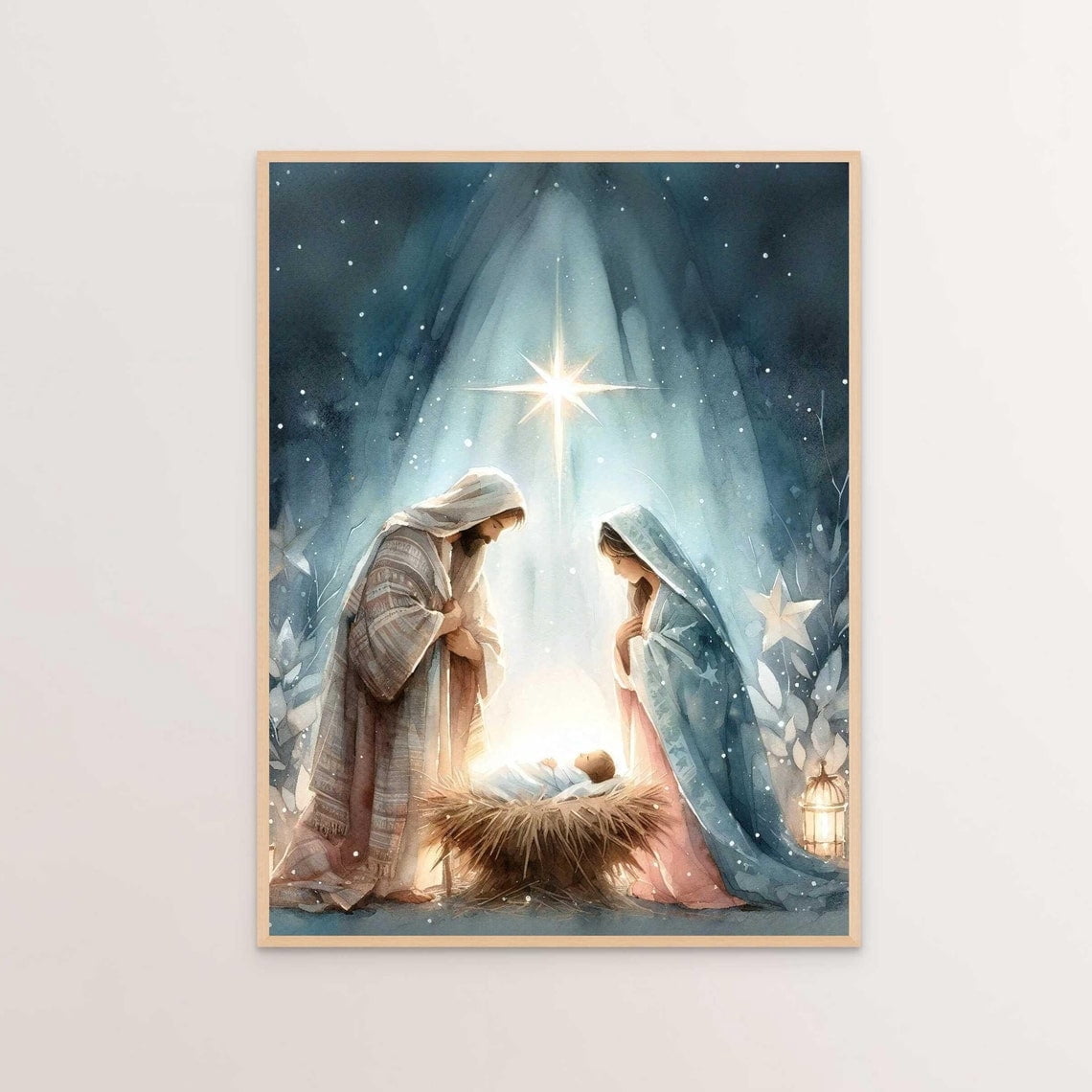 Birth Of Christ Art, Nativity Painting, Star Of Bethlehem, Holy Family ...