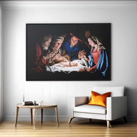 Birth Of Jesus Art Print By Matthias Stomer Religious Decor Unframed ...