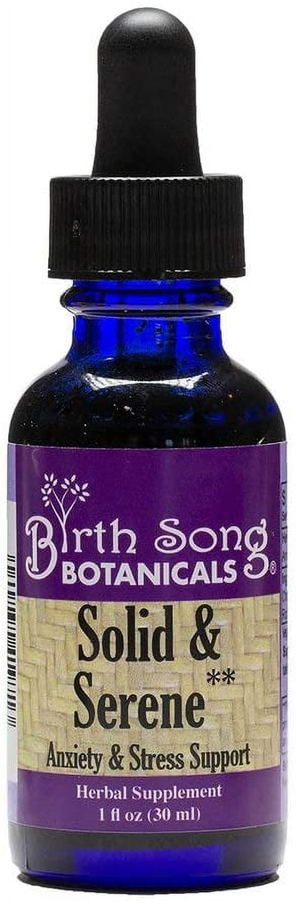 Birth Song Botanicals Solid and Serene Tincture Herbal Stress and Mood ...