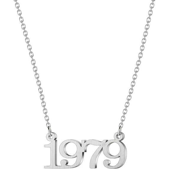 Birth Year Necklace, 1970-2025 Birthday/Anniversary Pendant Nekclace ...