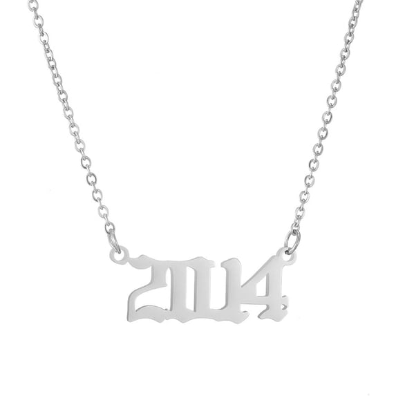 Birth Years Necklace,Initial Year Number Pendant Necklace Birthday Gift ...