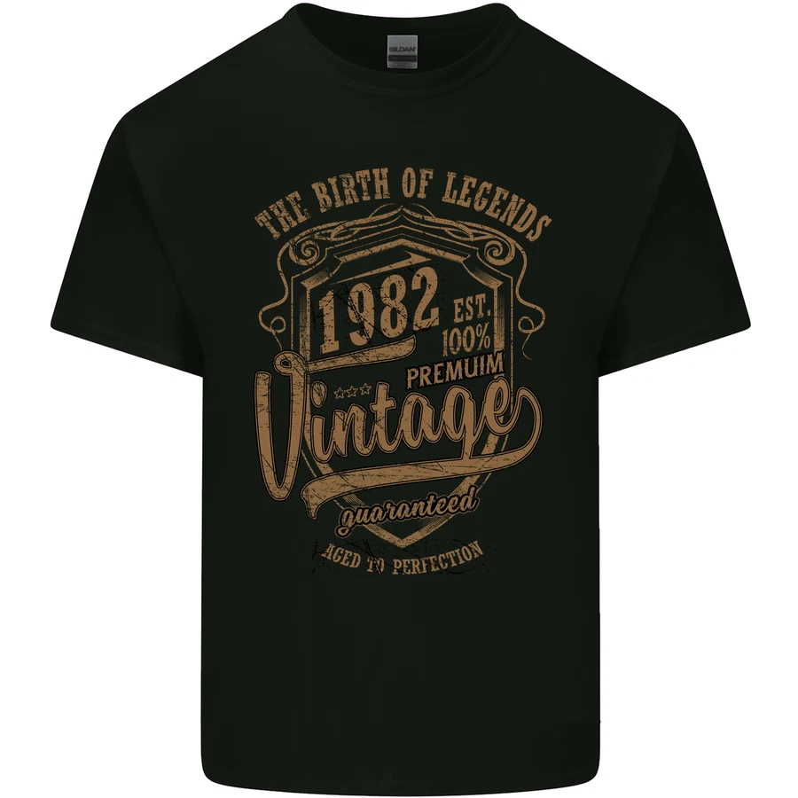 Birth of Legends 44th Birthday 1982 Retro Vintage Style Cotton Shirt ...