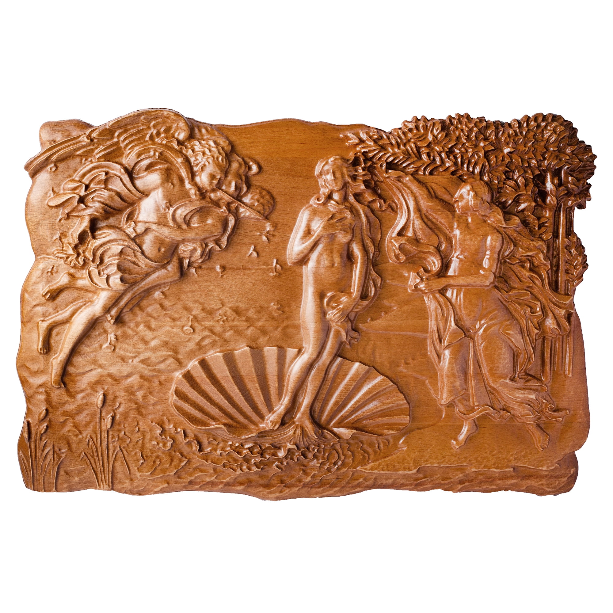 Birth of Venus Beech Wood Carved Plaque - Walmart.com