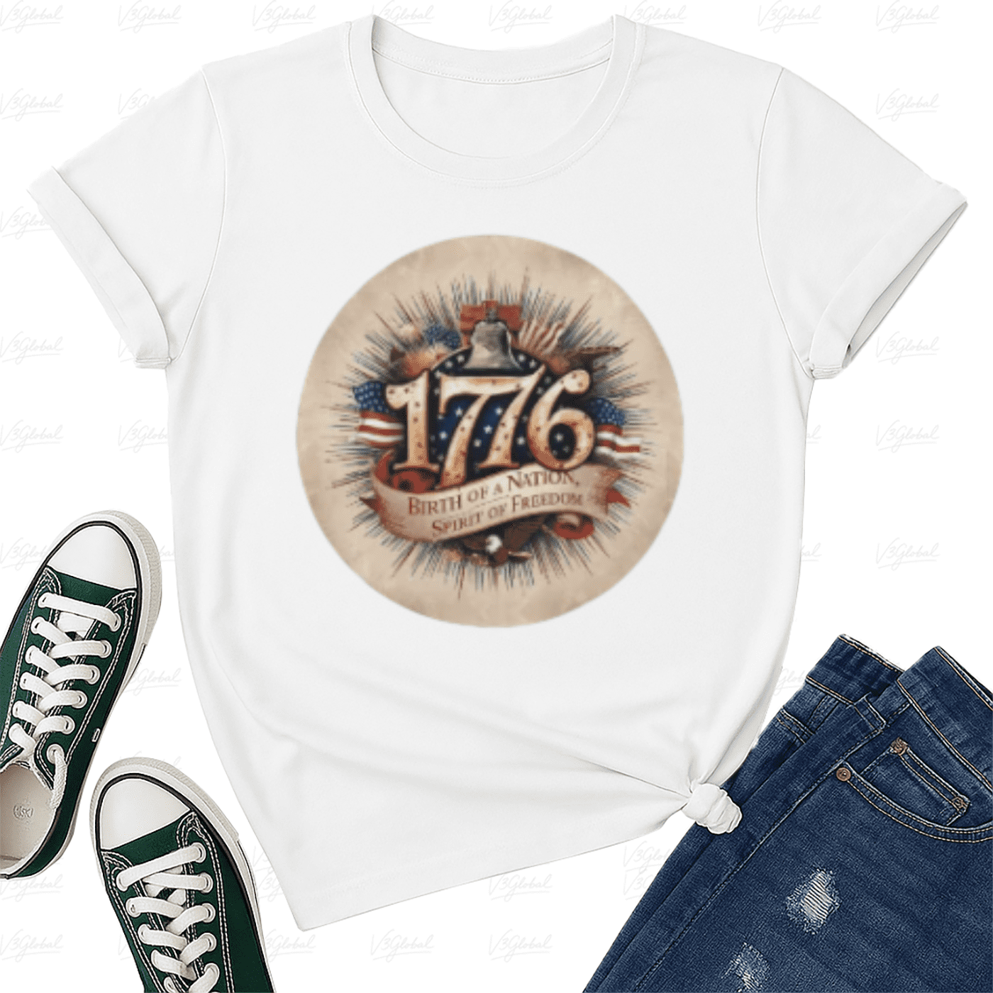 Birth of a Nation 1776 Freedom Heritage Spirit Graphic Unisex T-Shirt ...