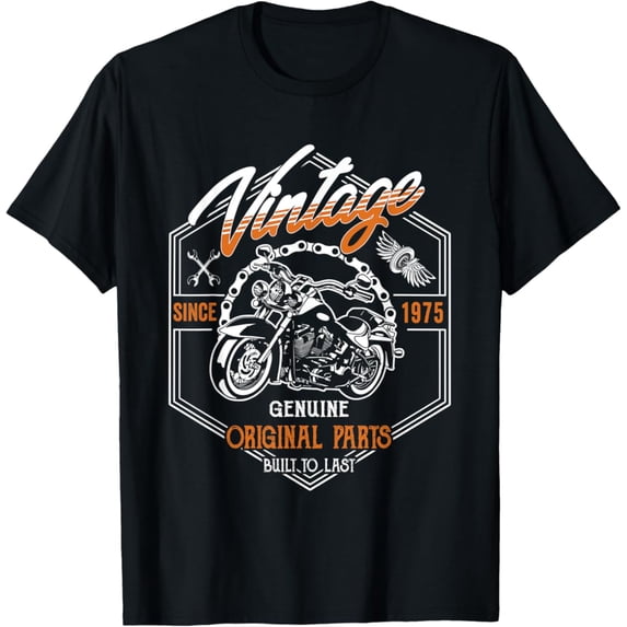 Birthday 1975 Gift Vintage Birthday Gifts Classic Motorcycle 48 Years T ...