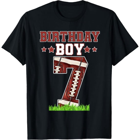 Birthday 7 Football Lover Ball 7 Years Old Bday Party Unisex Men Women ...