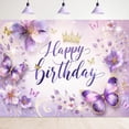 Birthday Backdrop for Girls Women Diamonds Modern Happy Birthday ...