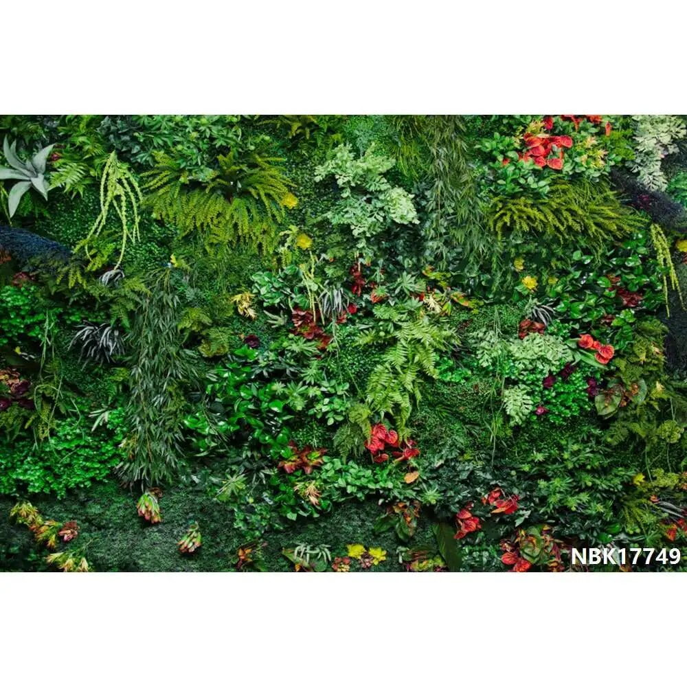 Birthday Backdrops Jungle Party Green Grass Leaves Baby Shower ...