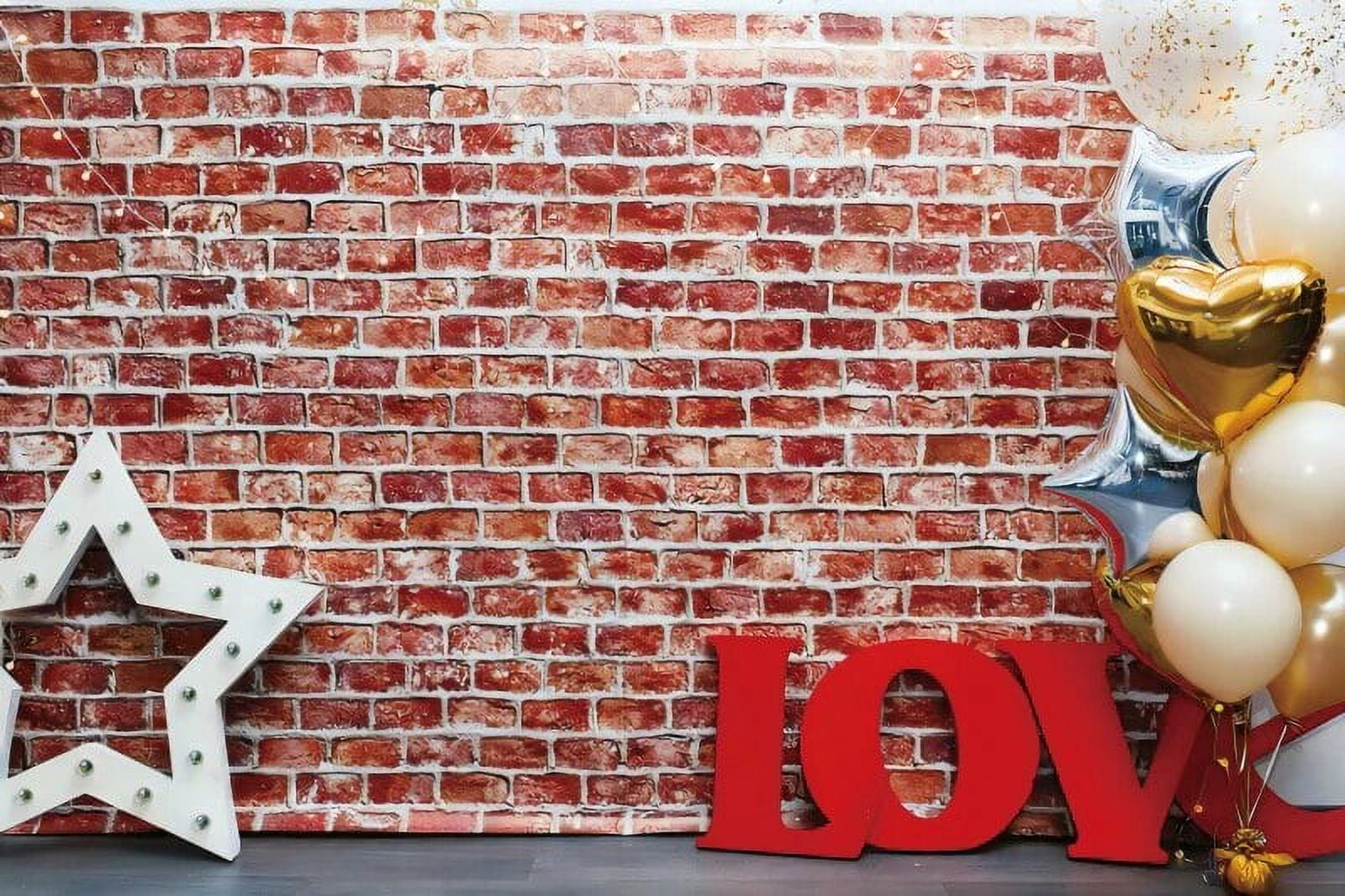 Birthday Backdrops Pink Balloons Flowers Stars Fireplace Baby Portrait ...