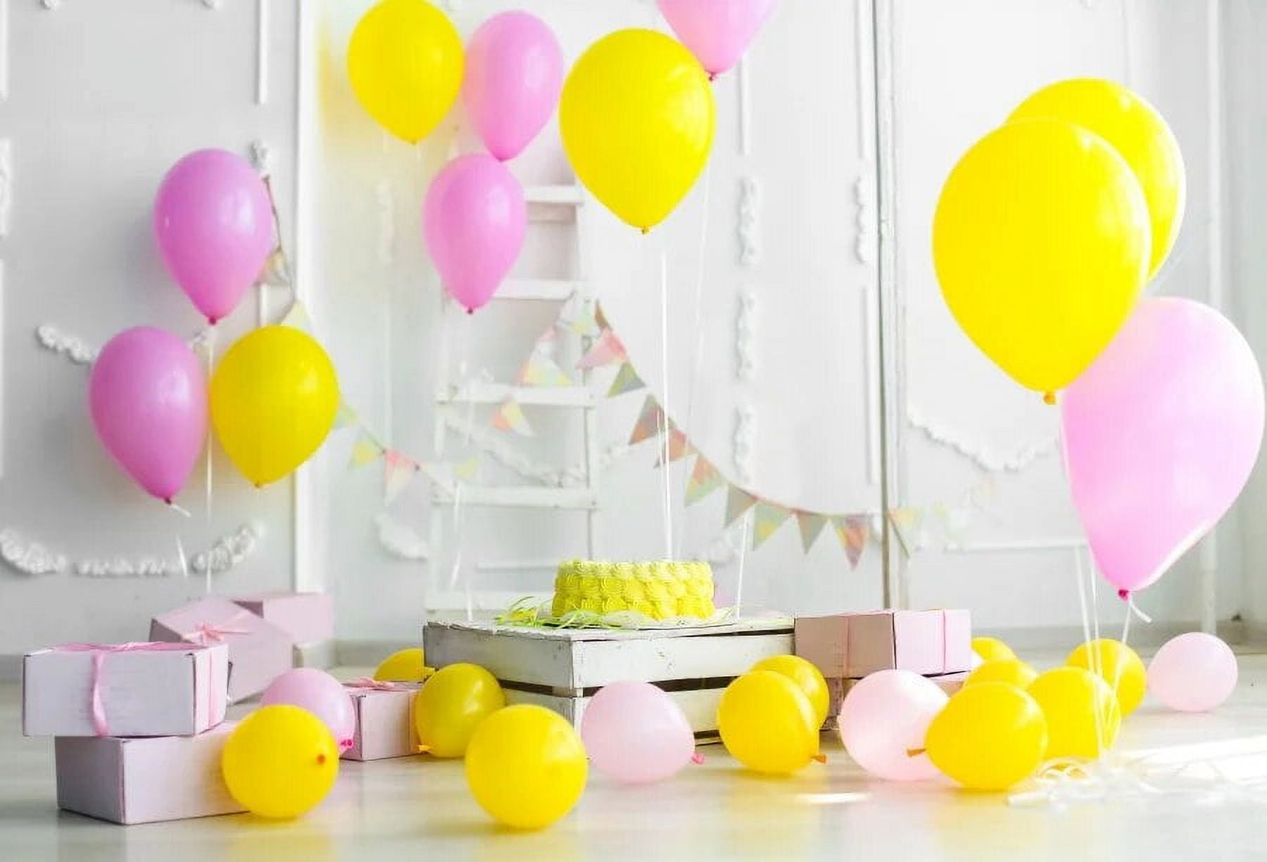 Birthday Backdrops Pink Blue Curtain Candy Lollipop Donut Ice Cream ...