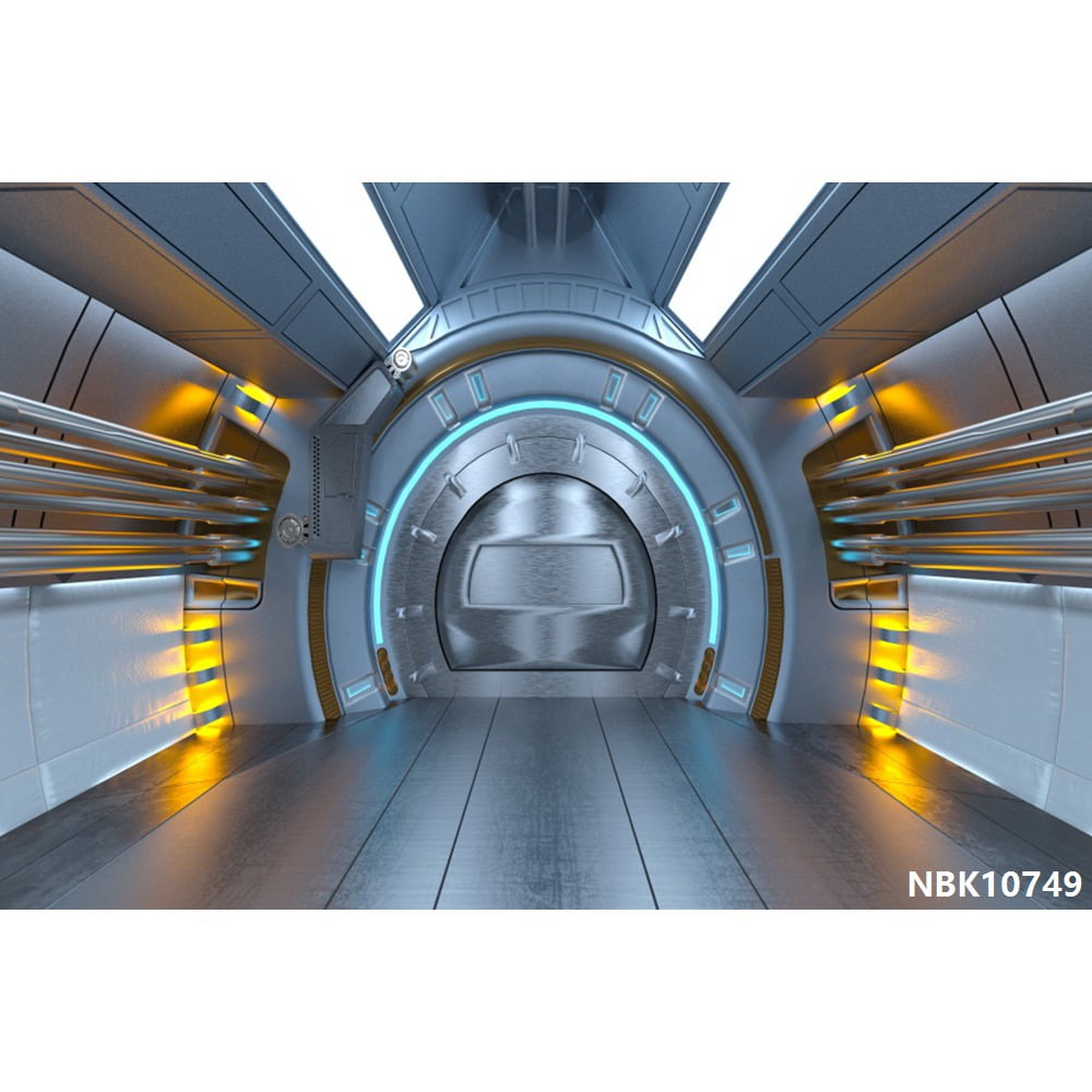 Birthday Backdrops Spaceship Interior Earth Astronaut Vinyl Photography ...