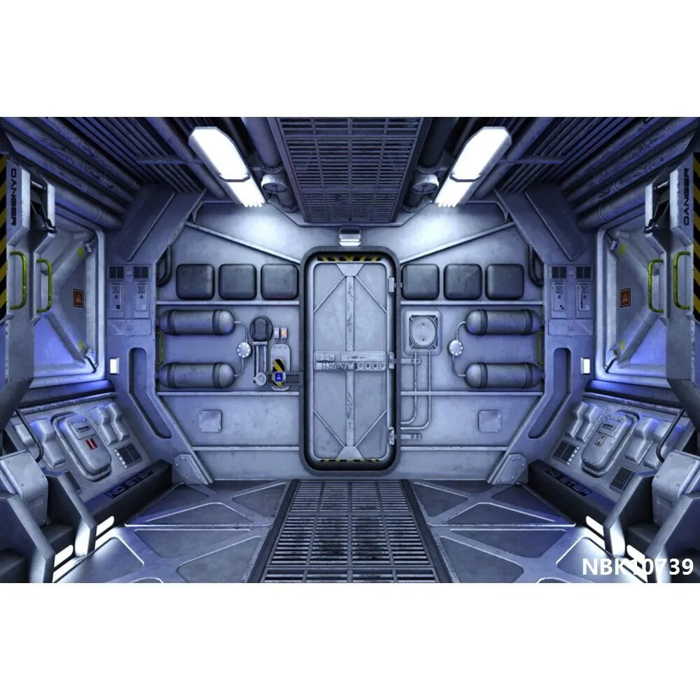 Birthday Backdrops Spaceship Interior Earth Astronaut Vinyl Photography ...